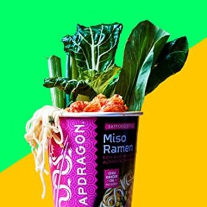 Snapdragon Miso Ramen Cups | Rich Miso Broth With Authentic Ramen Noodles | Authentic Flavors | Satisfy Your Craving | 2.2 oz (6 Pack)