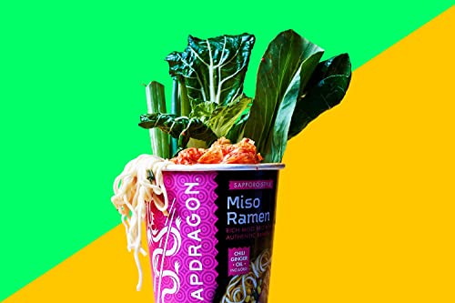 Snapdragon Miso Ramen Cups | Rich Miso Broth With Authentic Ramen Noodles | Authentic Flavors | Satisfy Your Craving | 2.2 oz (6 Pack)