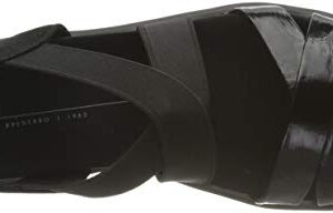 ECCO Women's Flowt Elastic Sandal, Black, 7-7. 5