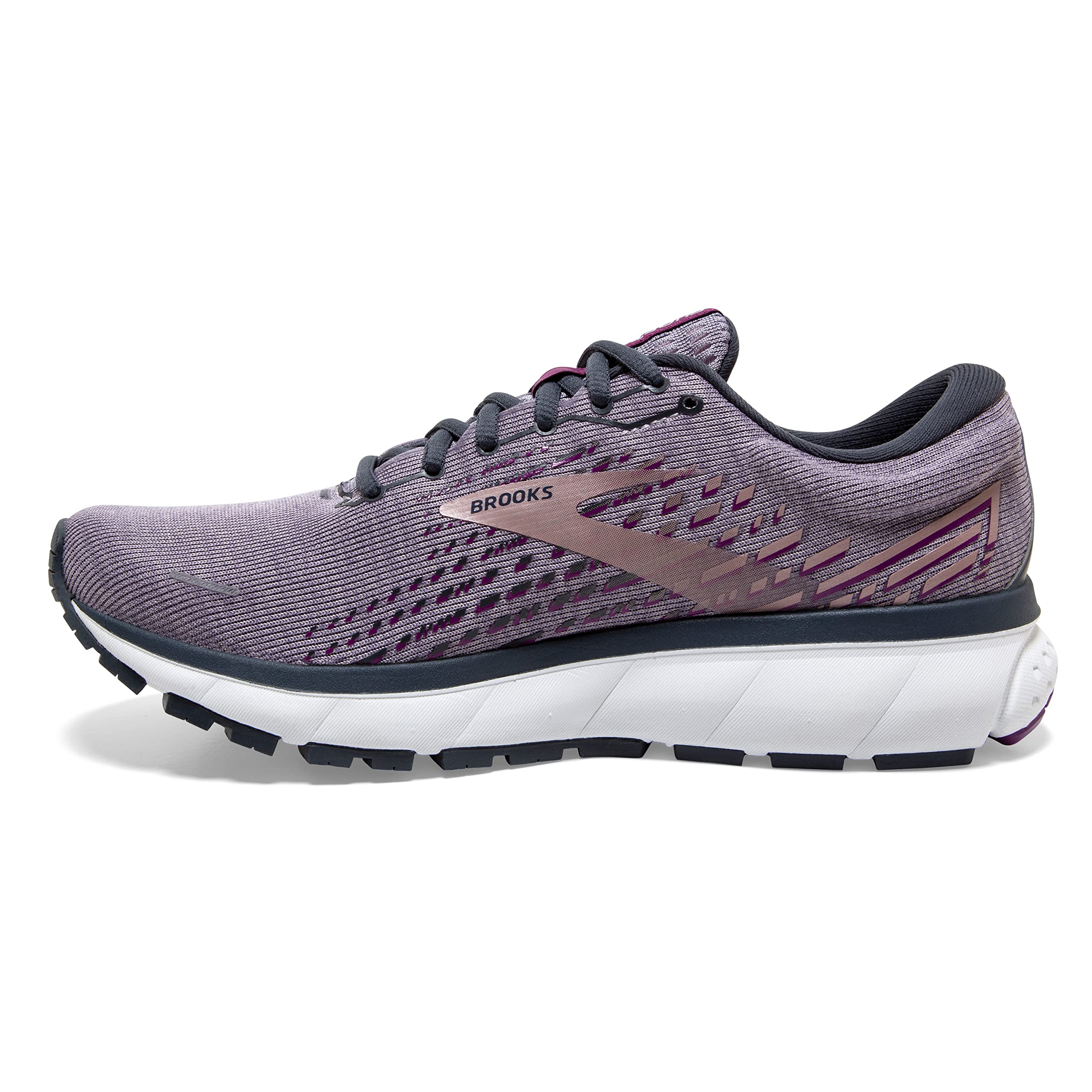 Brooks Women's Ghost 13 Running Shoe - Lavender/Ombre/Metallic - 9 Medium