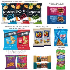 Foxy Fane 60-Count Holiday Gift Box - Variety Pack of 60 Healthy Snacks & Treats