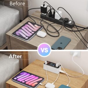 Charging Station for Multiple Devices, 8 Ports USB Charging Dock with QC3.0/PD18W USB-C Fast Charging Station for Multiple Devices Apple, Compatible with Ipad/MacBook Pro/Air, iPhone/Galaxy, Ect