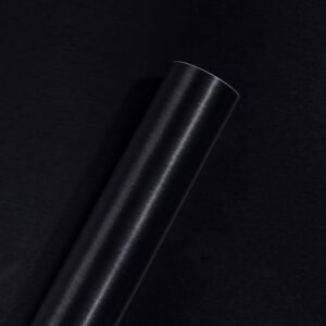 Taogift Self Adhsesive Vinyl Film Black Brushed Metal Stainless Steel Contact Paper for Dishwasher Fridge Refrigerator Stove Appliances Kitchen Cabinets Countertops Walls Backplash 15.7x117 Inches