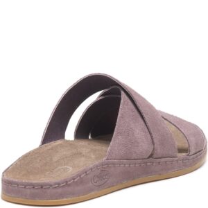 chaco women's wayfarer slide sandal, suede sparrow, 8