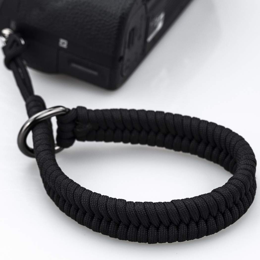 AQAREA Camera Wrist Strap for DSLR Mirrorless Camera, Quick Release Camera Hand Strap with Safer Connector（Black）