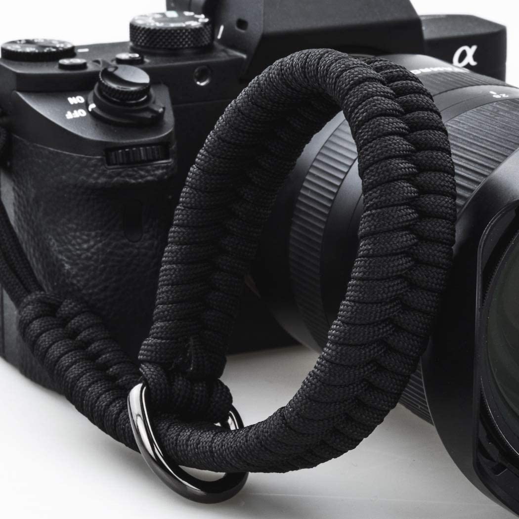 AQAREA Camera Wrist Strap for DSLR Mirrorless Camera, Quick Release Camera Hand Strap with Safer Connector（Black）