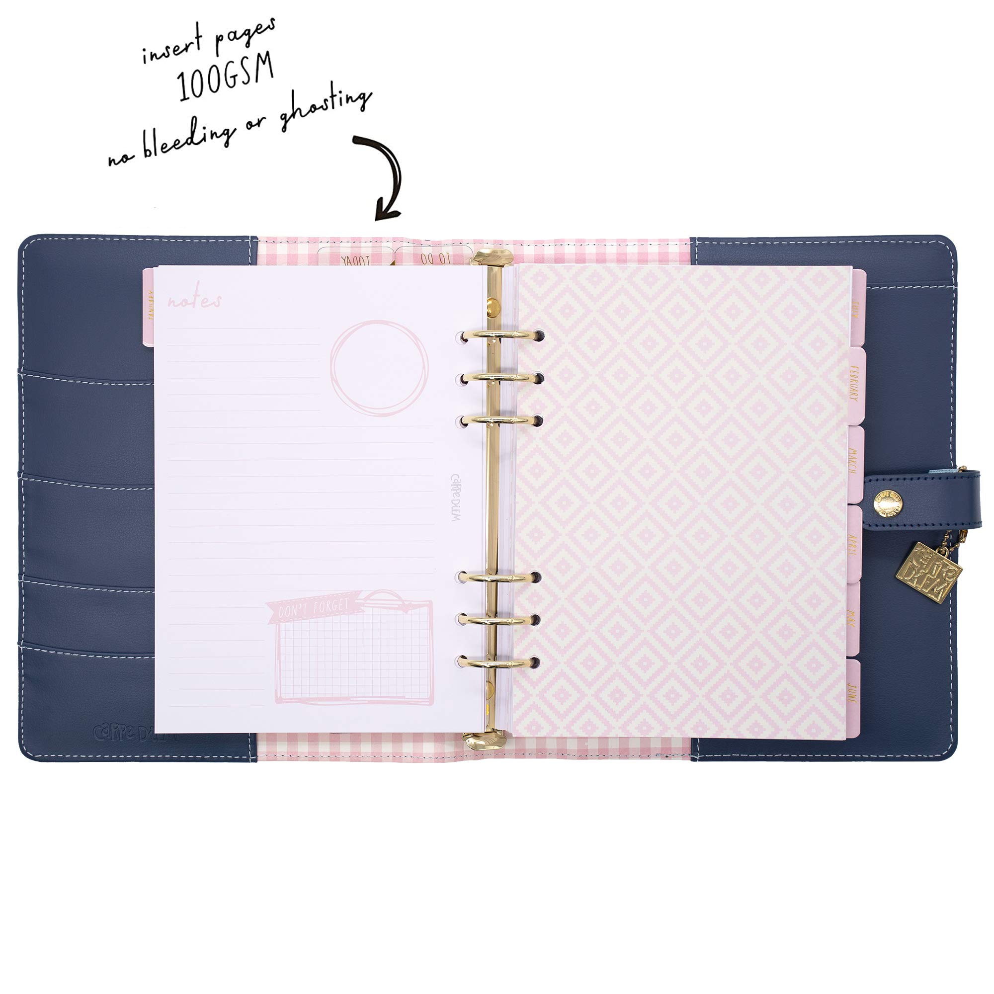 Pukka Pad, Carpe Diem A5 Planner with Weekly, Monthly Undated Inserts, 10 X 9.5 X 2 Inches, Disty Floral