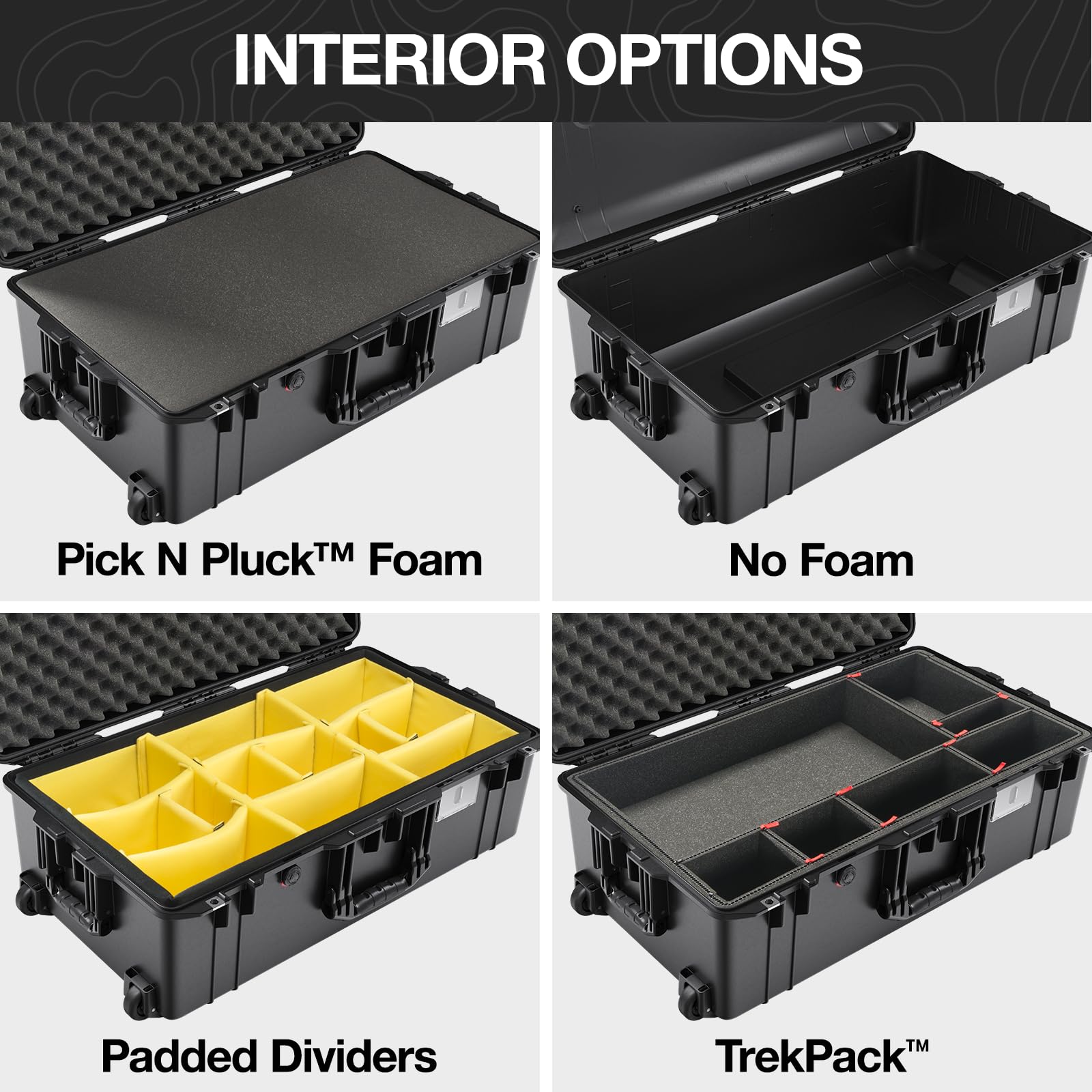 Pelican Air 1535 Case with Trekpack Dividers - Black