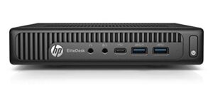 hp elitedesk 800 g2 mini business desktop pc intel quad-core i3-6100t up to 3.2g,16gb ddr4,256gb ssd,vga,dp port,windows 10 professional 64 bit-multi-language-english/spanish (renewed)