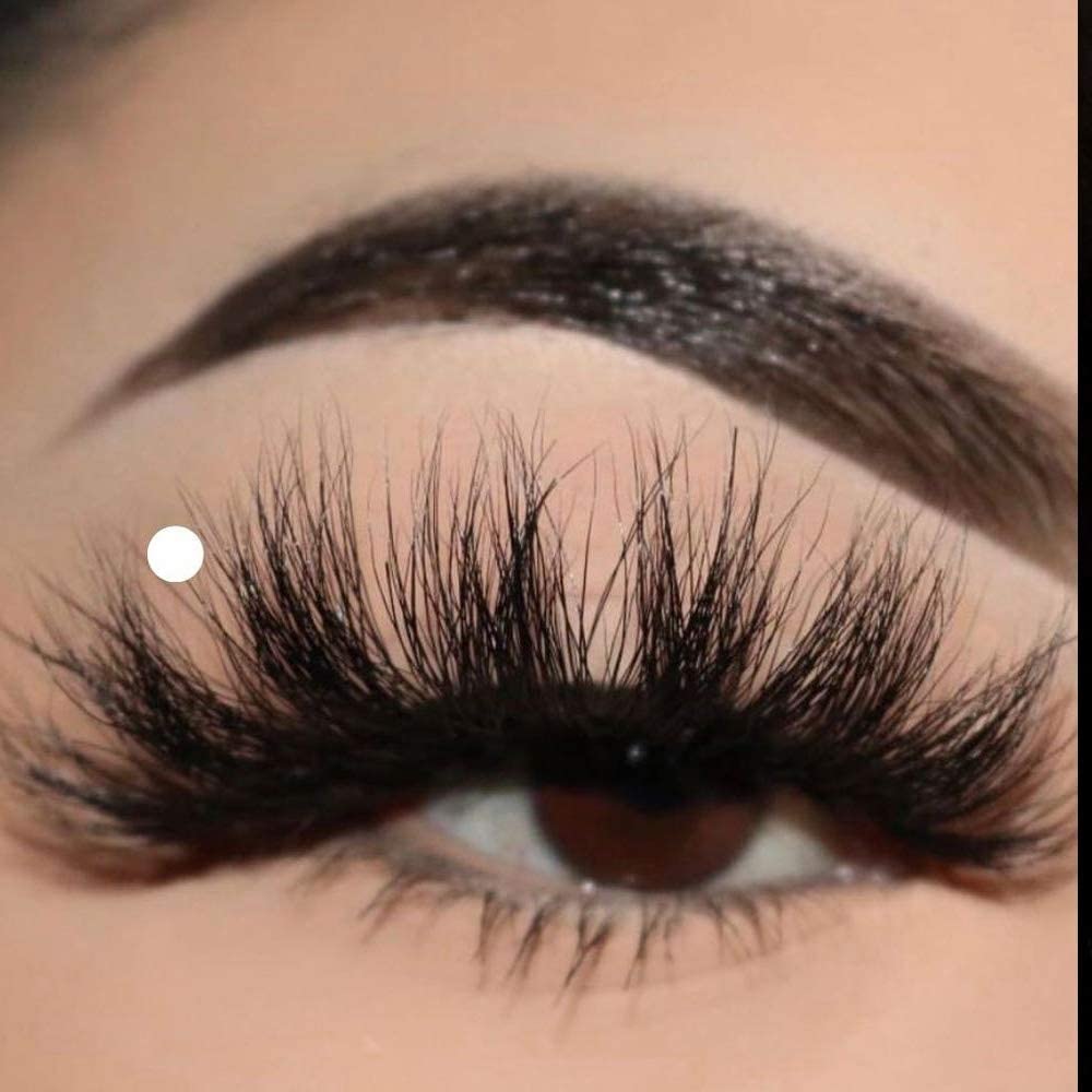 DAODER False Eyelashes 25MM Mink Lashes Dramatic Look Fluffy Long Fake Eyelashes Wispy 25mm False Lashes Strip 10 Variety Pairs Mixed for Halloween Bold Makeup