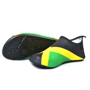 Water Shoes for Women and Men Quick-Dry Swim Beach Shoes for Outdoor Surfing Yoga Exercise Jamaica Flag Caribbean Reggae Rasta (Jamaica, 8.5)