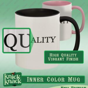 Knick Knack Gifts #germicide - 11oz Ceramic Colored Handle and Inside Coffee Mug Cup, Black