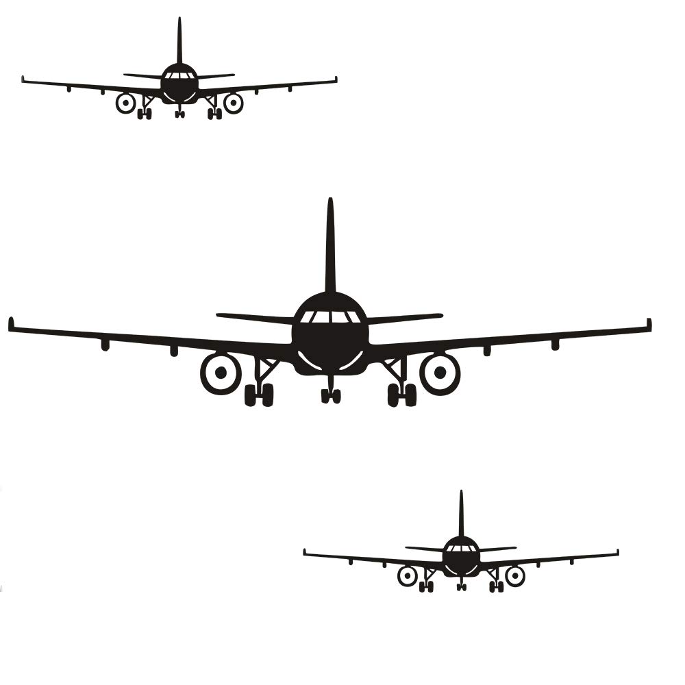 Lnrkai 3Pcs Airplane Wall Decor Stickers, DIY Removable Aircraft Wall Art Decal Home Decoration for Living Room, Bedroom, Gift Wallpaper Mural for Boys, Girls, Kids