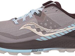 Saucony Women's Peregrine 11 Trail Running Shoe, Zinc/Sky/Loom, 9