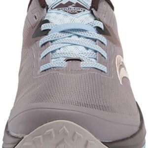 Saucony Women's Peregrine 11 Trail Running Shoe, Zinc/Sky/Loom, 9