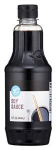 amazon brand - happy belly soy sauce, 15 fl oz (pack of 1)