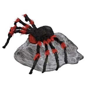 Spirit Halloween LED Red and Black Jumping Spider Animatronic | Halloween Décor | Horror Décor | 21 Inches | Moving Prop