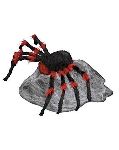 Spirit Halloween LED Red and Black Jumping Spider Animatronic | Halloween Décor | Horror Décor | 21 Inches | Moving Prop