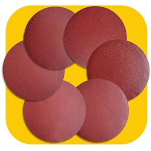 60 pcs 5 inch no-hole psa aluminum oxide sanding disc, self stick(10 each of 60 100 150 180 240 400 grit)