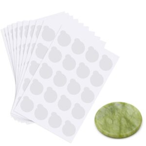 200 pcs eyelash extension adhesive glue pallet sticker pads, disposable waterproof adhesive holder pad and 1 pcs eyelash extension jade stone