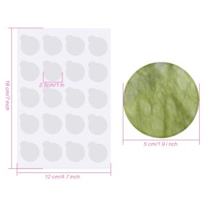 200 Pcs Eyelash Extension Adhesive Glue Pallet Sticker Pads, Disposable Waterproof Adhesive Holder Pad and 1 Pcs Eyelash Extension Jade Stone