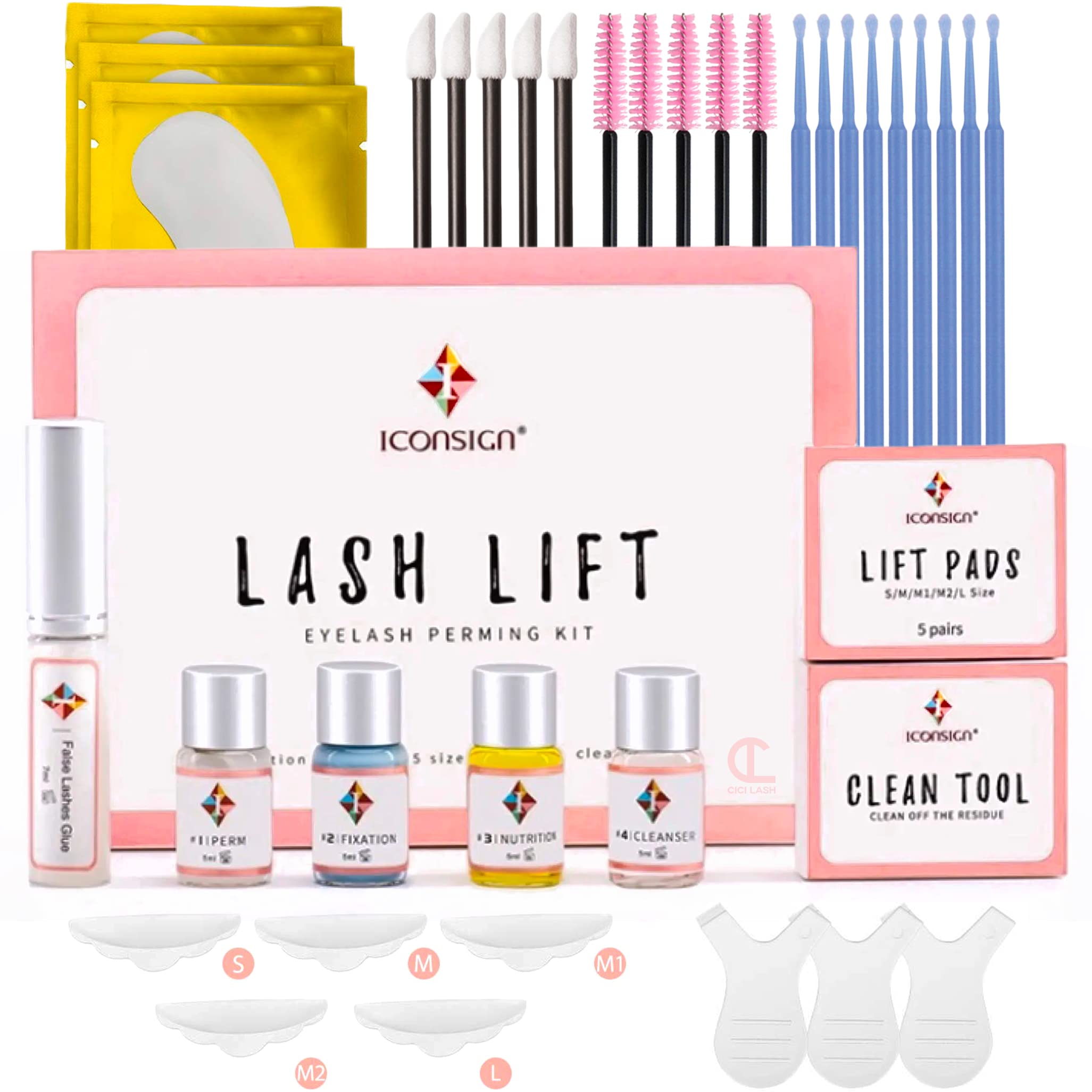 Lash Lift Kit for Perming, Curling and Lifting Eyelashes | 2024 Updated | Semi Permanent Salon Grade Supplies for Beauty Treatments | Includes Eye Shields, Pads and Accessories