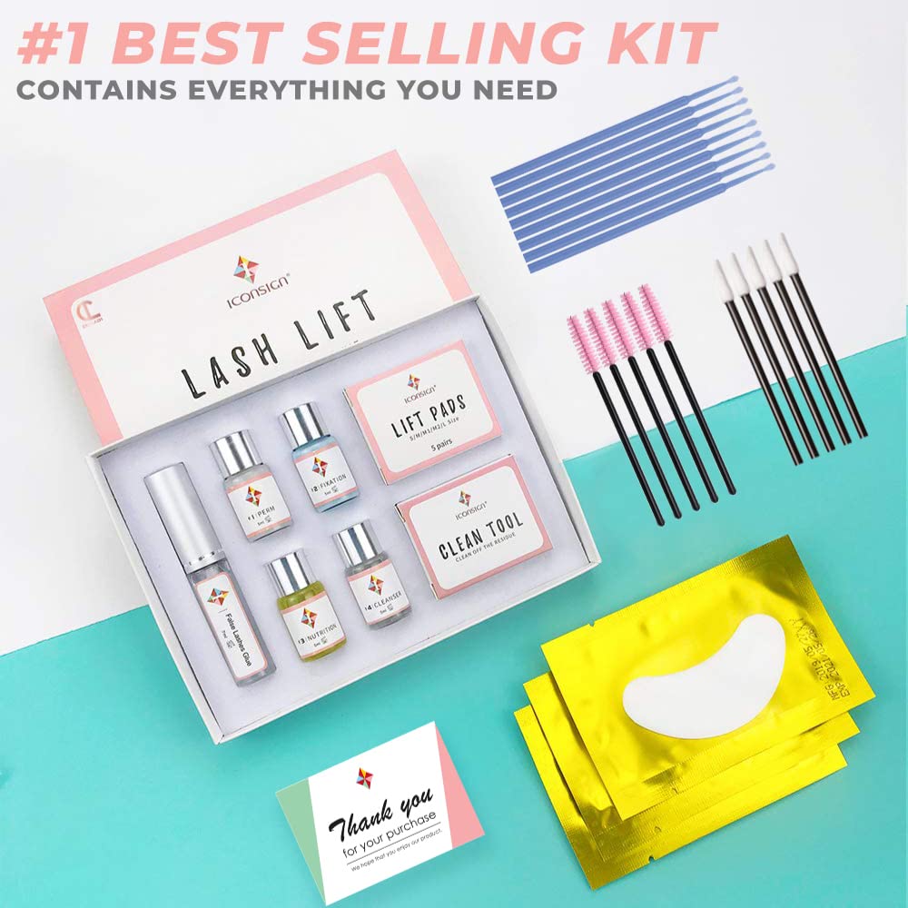 Lash Lift Kit for Perming, Curling and Lifting Eyelashes | 2024 Updated | Semi Permanent Salon Grade Supplies for Beauty Treatments | Includes Eye Shields, Pads and Accessories