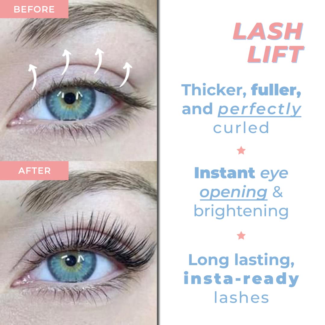 Lash Lift Kit for Perming, Curling and Lifting Eyelashes | 2024 Updated | Semi Permanent Salon Grade Supplies for Beauty Treatments | Includes Eye Shields, Pads and Accessories