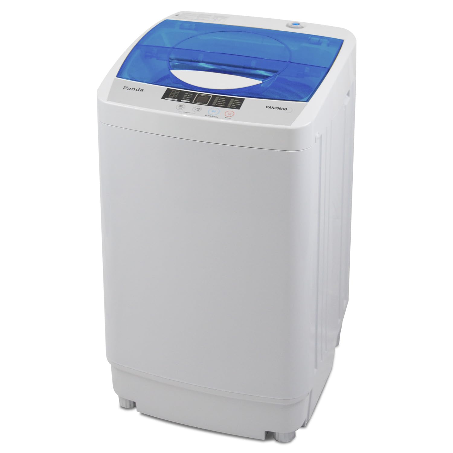 Panda Portable Washing Machine 10 LBS Load Volume, Fully Automatic 1.34 Cu.ft Laundry Washer with Built-in Drain Pump, Top Load Clothes Washer for Apartment and Household