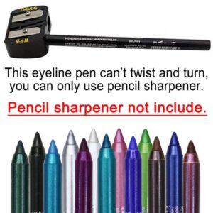 3 PCS Blue Eyeliner Pen Waterproof Matte Eyeliner Pen/Glitter Metallic Eyeliner Pencil Shimmer Highlighter Eye Liner for Women,Eye Shadow Pencil, Lip Liner Professional Makeup Set (C)