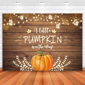 avezano little pumpkin baby shower backdrop orange pumpkin patch baby shower background autumn fall rustic boy girl sprinkle baby shower backdrops decorations 7x5ft