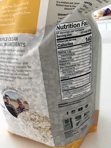 One Degree Gluten Free Sprouted Rolled Oats 5 lbs.