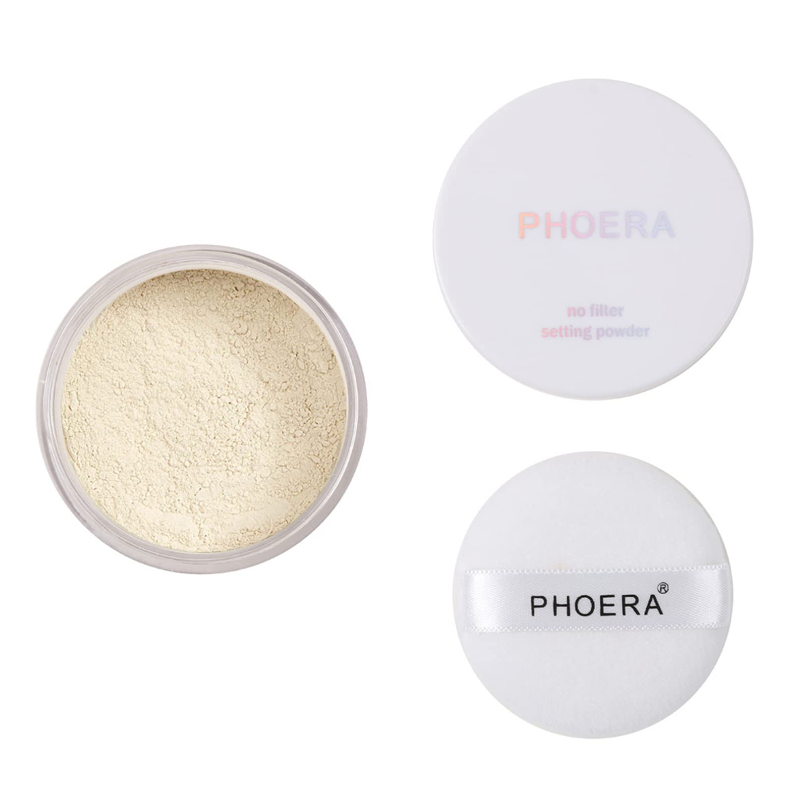 PHOERA Setting Powder Controls Oil,Setting Powder Makeup Light,Loose Powder Makeup Coverage,Loose Setting Powder Mini,0.17oz (01#Translucent)