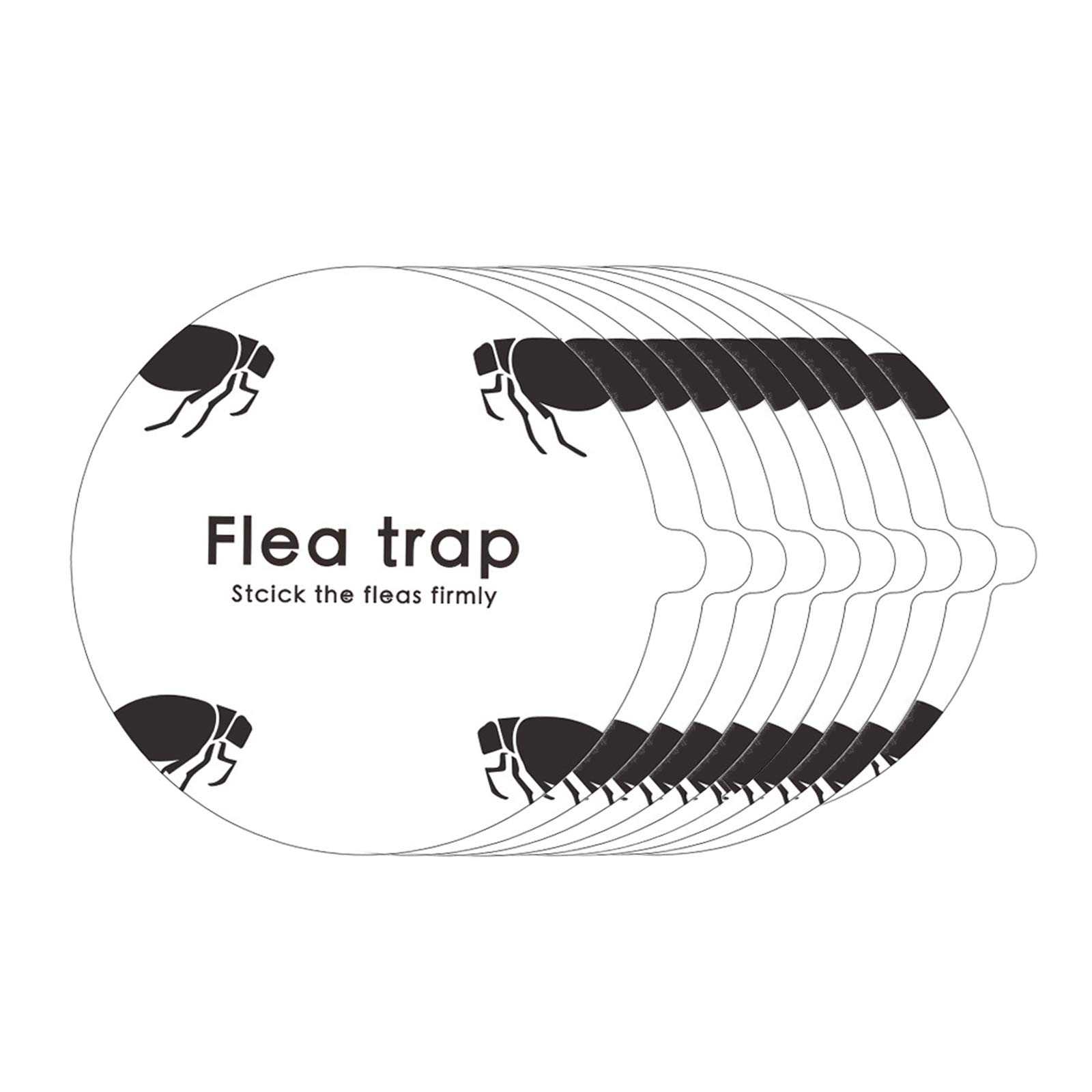 Flea Trap Refills 10 Packs, Flea Trap for Inside Your Home, Replacement Pads for Flea Light, 7.1 Inch Natural Glue Discs Refill