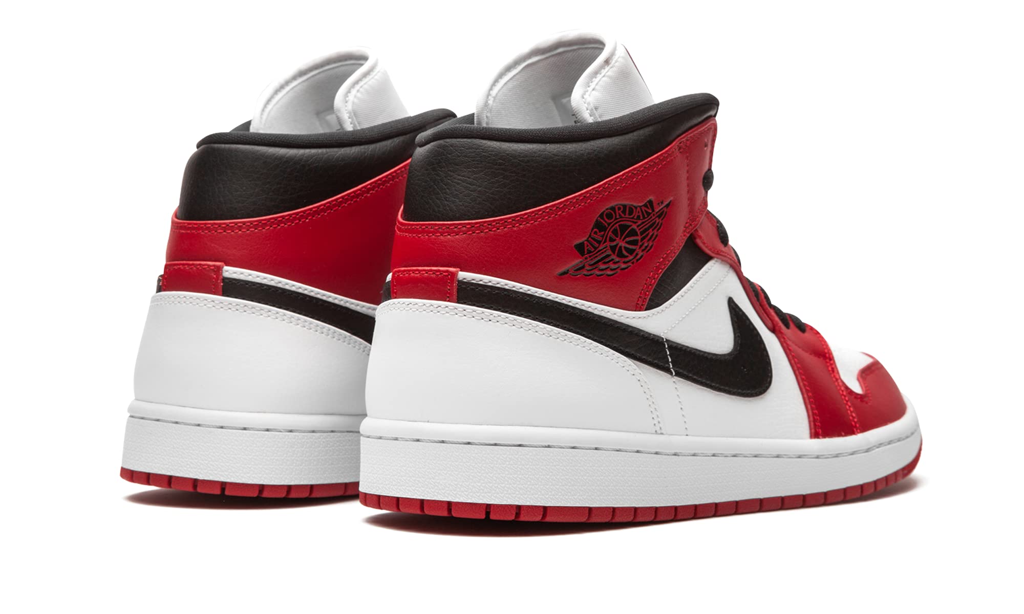 Nike Men's Air Jordan 1 Mid Chicago 2020", White/Gym Red/Black, 10.5