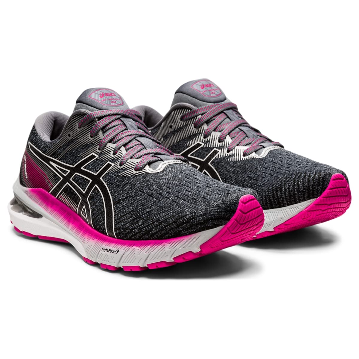 ASICS Women's GT-2000 10 Running Shoes, 8, Sheet Rock/Pink Rave