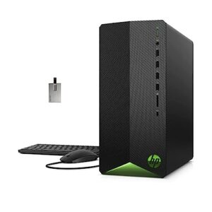 hp pavilion gaming desktop, nvidia geforce gtx 1650, intel core i5-10400f, 8 gb ddr4 ram, 256 gb pcie nvme ssd, windows 11, usb mouse and keyboard, compact tower design (tg01-1020, 2020)