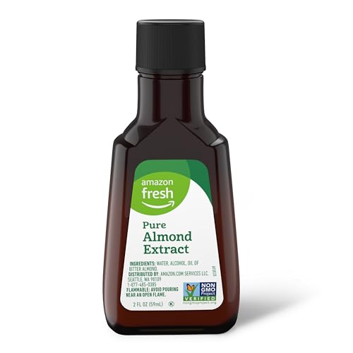 Amazon Fresh, Pure Almond Extract, 2 Fl Oz (Previously Happy Belly, Packaging May Vary)