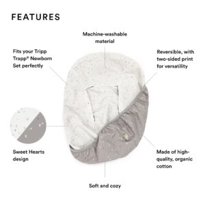 Tripp Trapp Newborn Set Cover, Sweet Hearts - Add Style & Convenience to Your Tripp Trapp Newborn Set - Machine Washable + Reversible - Made with Organic Cotton