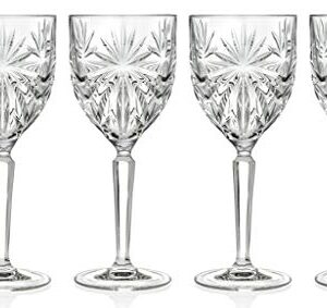 RCR Cristalleria Italiana Crystal Glass Drinkware Set (Wine Goblet (9.8 oz) - 4 Piece)