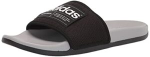 adidas unisex adilette comfort slide, core black/white/grey, 7 us men