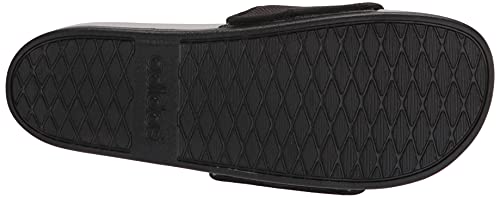 adidas Unisex Adilette Comfort Slide, Core Black/White/Grey, 7 US Men