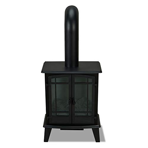 Real Flame Foster Stove Electric Fireplace - Freestanding with Adjustable Thermostat, Auto Shut-Off