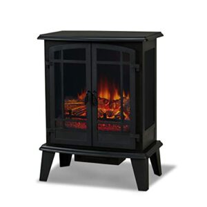 Real Flame Foster Stove Electric Fireplace - Freestanding with Adjustable Thermostat, Auto Shut-Off