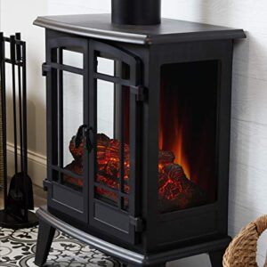 Real Flame Foster Stove Electric Fireplace - Freestanding with Adjustable Thermostat, Auto Shut-Off