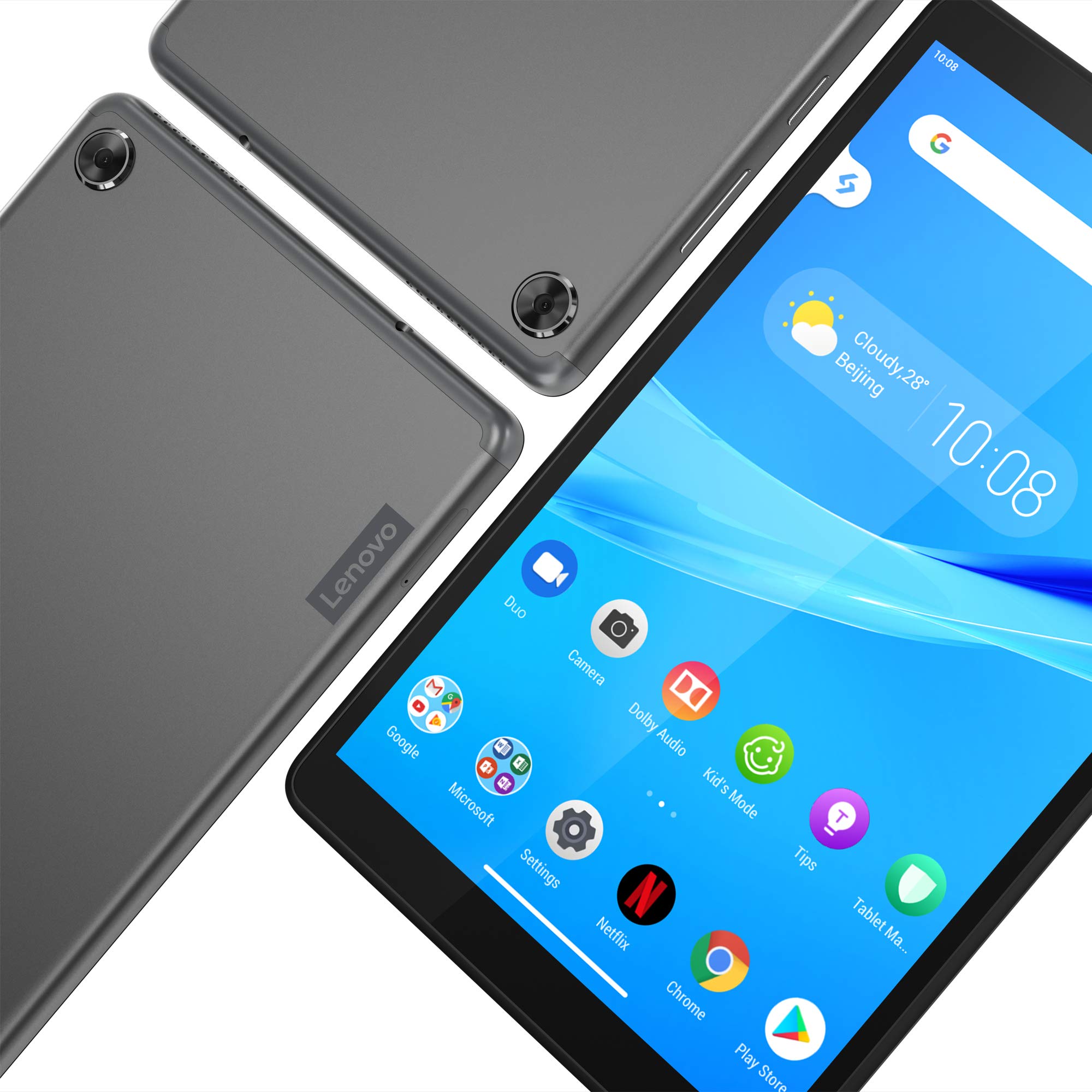 Lenovo Tab M8 Tablet, HD Android Tablet, Quad-Core Processor, 2GHz, 16GB Storage, Full Metal Cover, Long Battery Life, Android 9 Pie, Slate Black