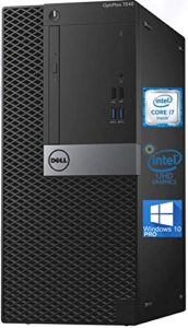 dell optiplex 7040 mini-tower desktop pc, intel quad-core i7-6700 4.0 ghz, 8gb ram, 256gb nvme ssd, hd graphics 530 4k, displayport, hdmi, ac wi-fi, bluetooth - windows 10 pro (renewed)