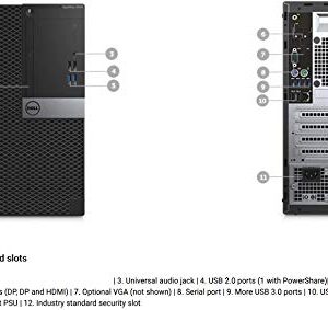 Dell Optiplex 7040 Mini-Tower Desktop PC, Intel Quad-Core i7-6700 4.0 GHz, 8GB RAM, 256GB NVMe SSD, HD Graphics 530 4K, DisplayPort, HDMI, AC Wi-Fi, Bluetooth - Windows 10 Pro (Renewed)