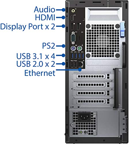 Dell Optiplex 7040 Mini-Tower Desktop PC, Intel Quad-Core i7-6700 4.0 GHz, 8GB RAM, 256GB NVMe SSD, HD Graphics 530 4K, DisplayPort, HDMI, AC Wi-Fi, Bluetooth - Windows 10 Pro (Renewed)