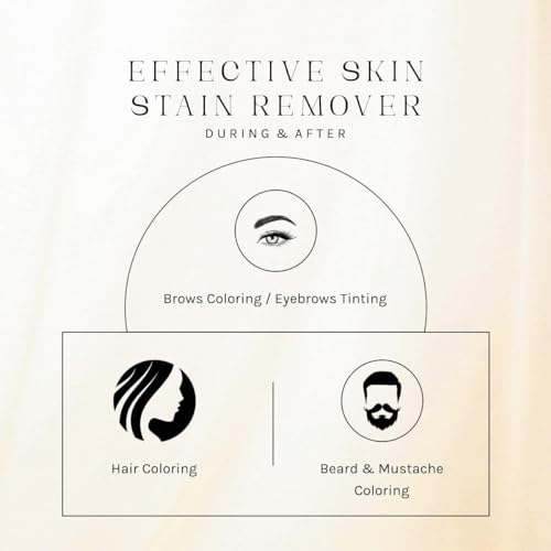 Mina Henna Tint Stain Remover, Softly removes hair color from the scalp, skin around from the eyebrows, hair, beard and mustache quickly and gently 200ml